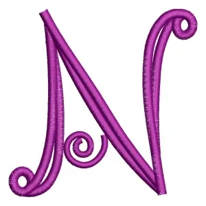 Matriz de Bordado Alfabeto Palito Letra N para download imediato na E ...