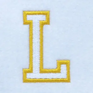 Matriz de Bordado Alfabeto Athletic Block cheio letra L para download ...