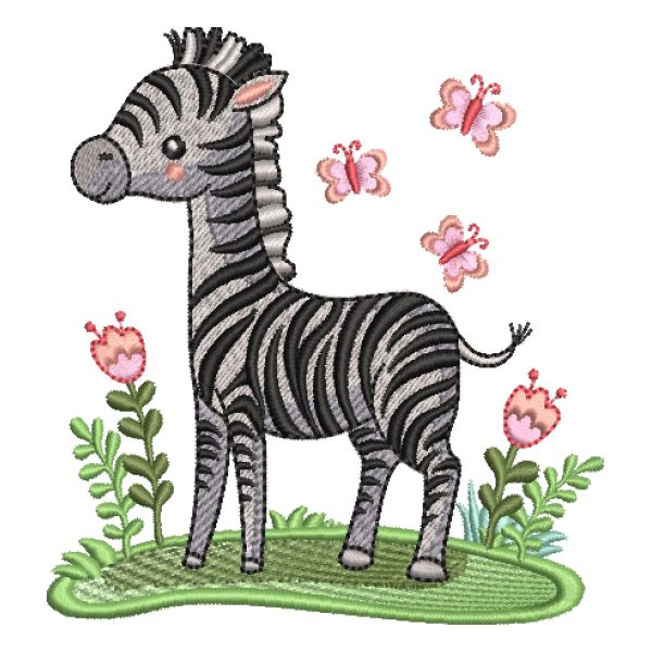 Matriz de Bordado Zebrinha em Vários Tamanhos | E-Bordados