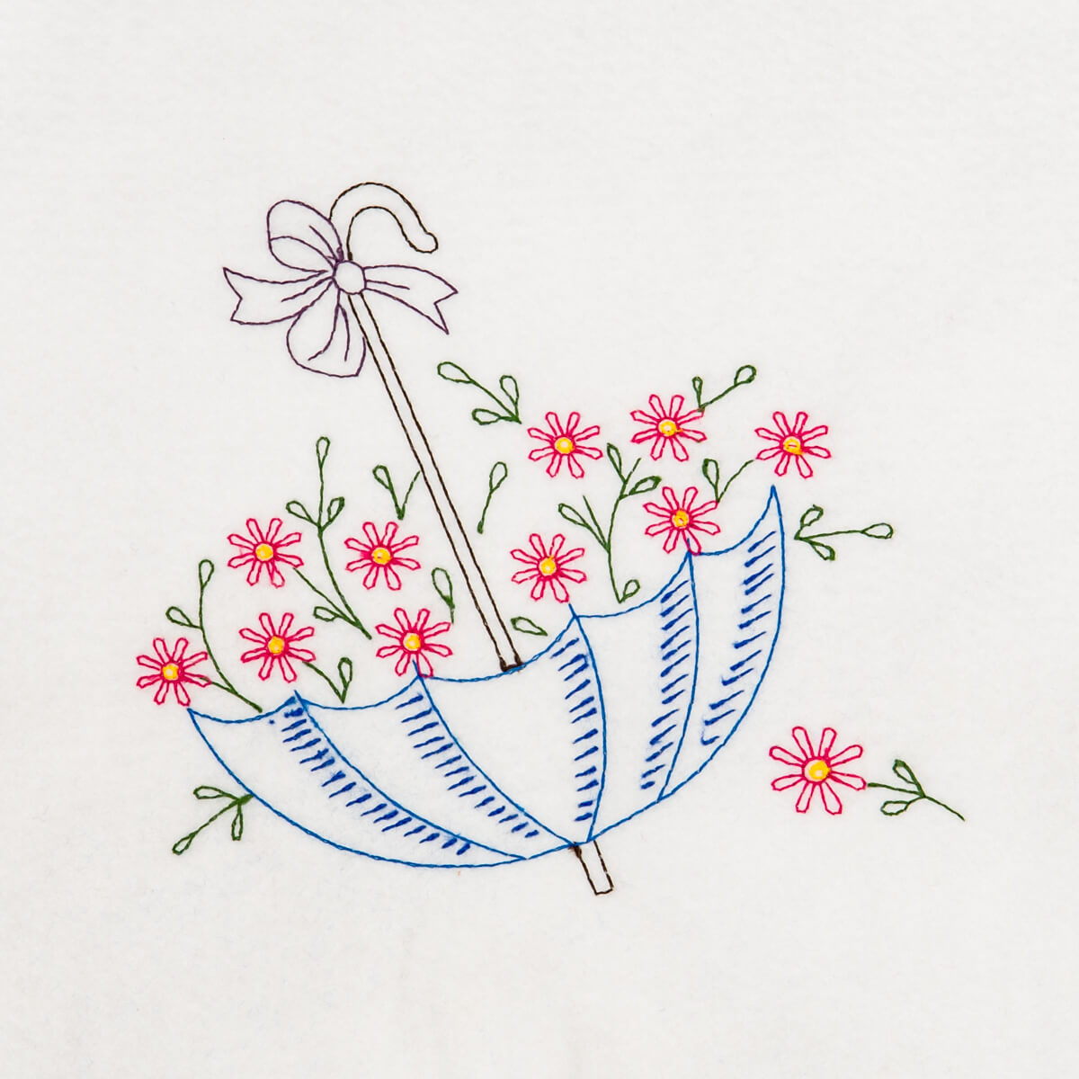 Matriz de Bordado Guarda Flores em Contorno em Vários Tamanhos | E-Bordados