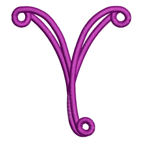 Matriz de Bordado Alfabeto Palito Letra Y para download imediato na E ...