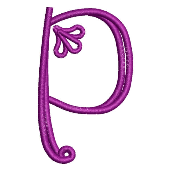 Matriz de Bordado Alfabeto Palito Letra p para download imediato na E ...