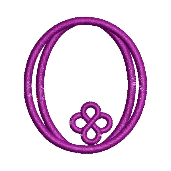 Matriz de Bordado Alfabeto Palito Letra o em Vários Tamanhos | E-Bordados