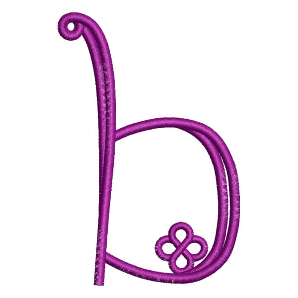 Matriz de Bordado Alfabeto Palito Letra b para download imediato na E ...