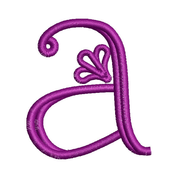 Matriz de Bordado Alfabeto Palito Letra a em Vários Tamanhos | E-Bordados