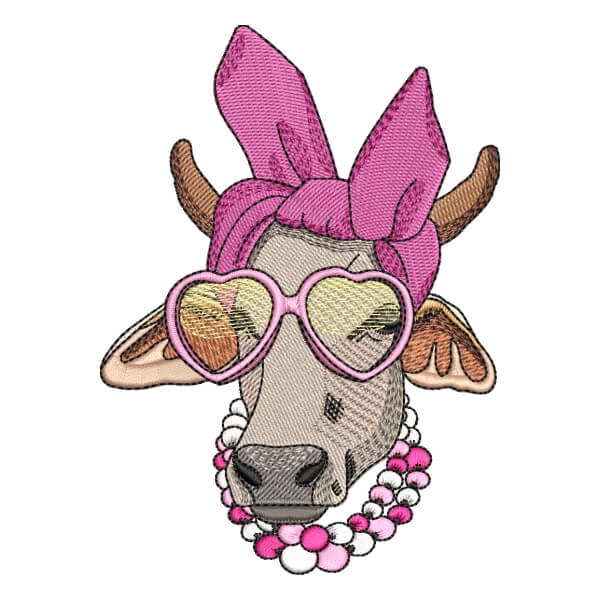 Charming Cow Embroidery Design – Instant Download | Embforlife ...