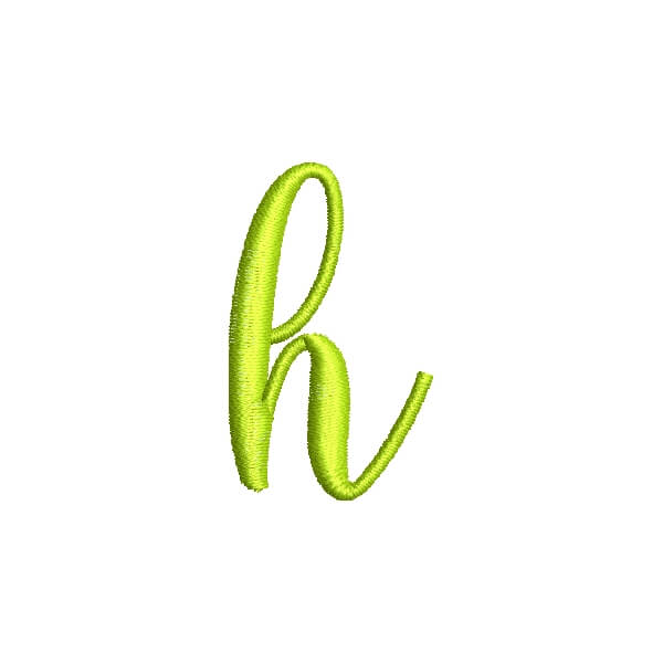 Matriz de Bordado Letra cursiva h para download imediato na E-Bordados