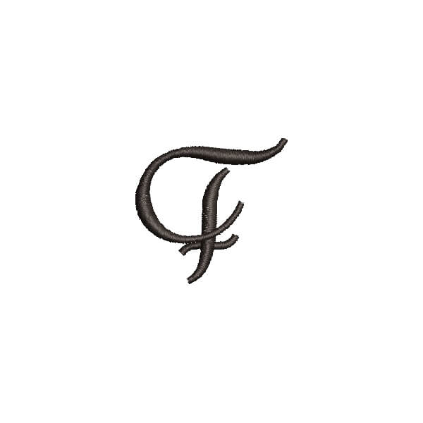 Matriz de Bordado Alfabeto Manuscrito Letra F em Vários Tamanhos | E ...