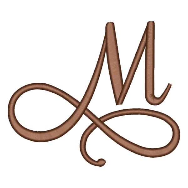 Fancy Cursive Letter M