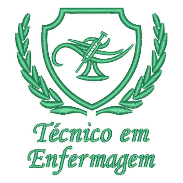 Matriz de Bordado Logomarca Técnico em Enfermagem em Vários Tamanhos ...