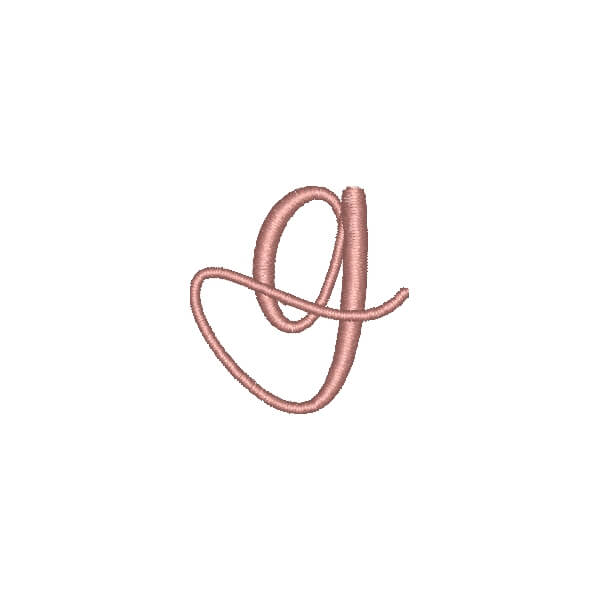 Matriz de Bordado Fonte Alivia Letra G para download imediato na E-Bordados