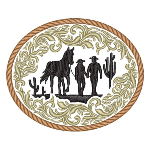 Matriz de Bordado Moldura Country em Vários Tamanhos | E-Bordados