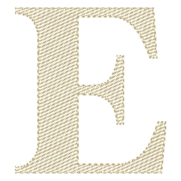 Matriz de Bordado Letra E em Vários Tamanhos | E-Bordados