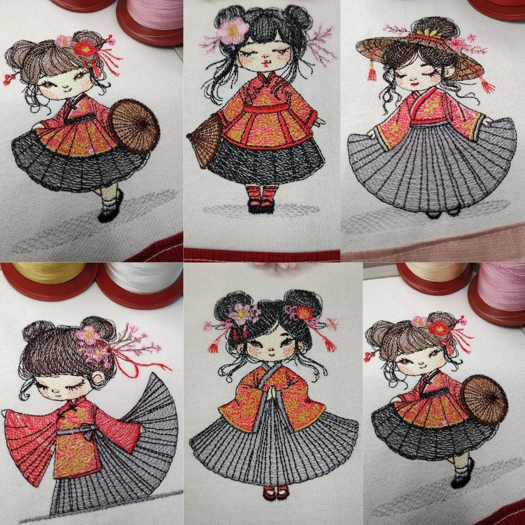 Geishas Design Pack Designs for Embroidery Machines | Embforlife