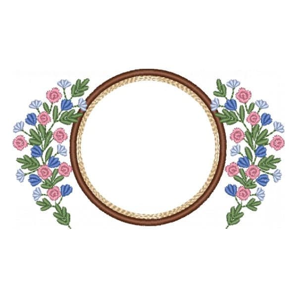 Matriz de Bordado Moldura Floral para download imediato na E-Bordados