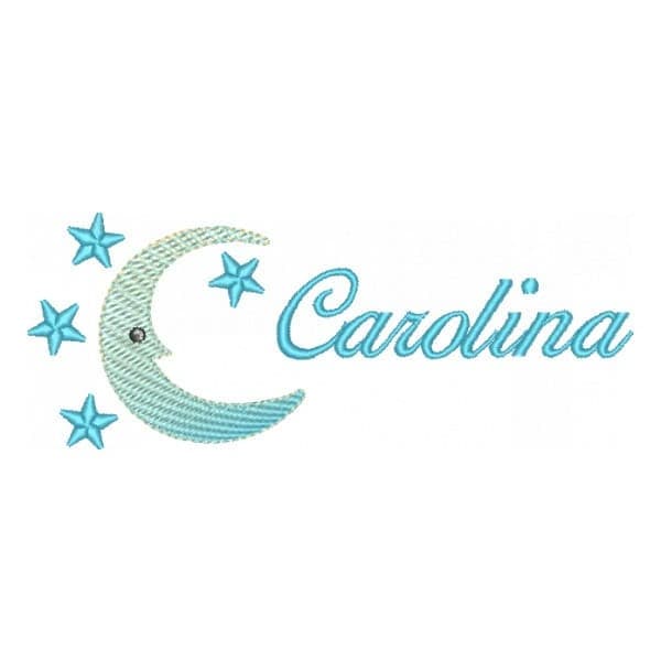 Matriz de Bordado Nina Lua (Pontos Leves) em Vários Tamanhos | E-Bordados