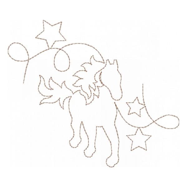 Matriz de Bordado Cavalo (Quilting) em Vários Tamanhos | E-Bordados