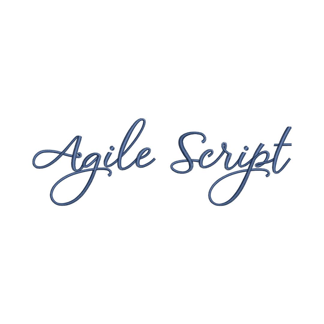 Pacote de Matrizes de Bordado Alfabeto Fonte Agile Script com Download ...