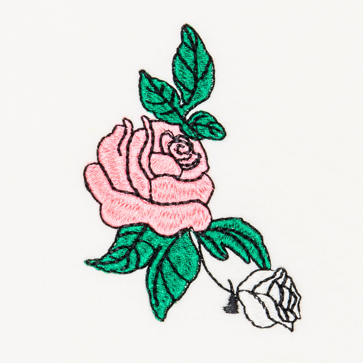 Matriz de Bordado Rosa 2 em Vários Tamanhos | E-Bordados