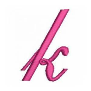 Matriz de Bordado Alfabeto Script4 Letra k para download imediato na E ...